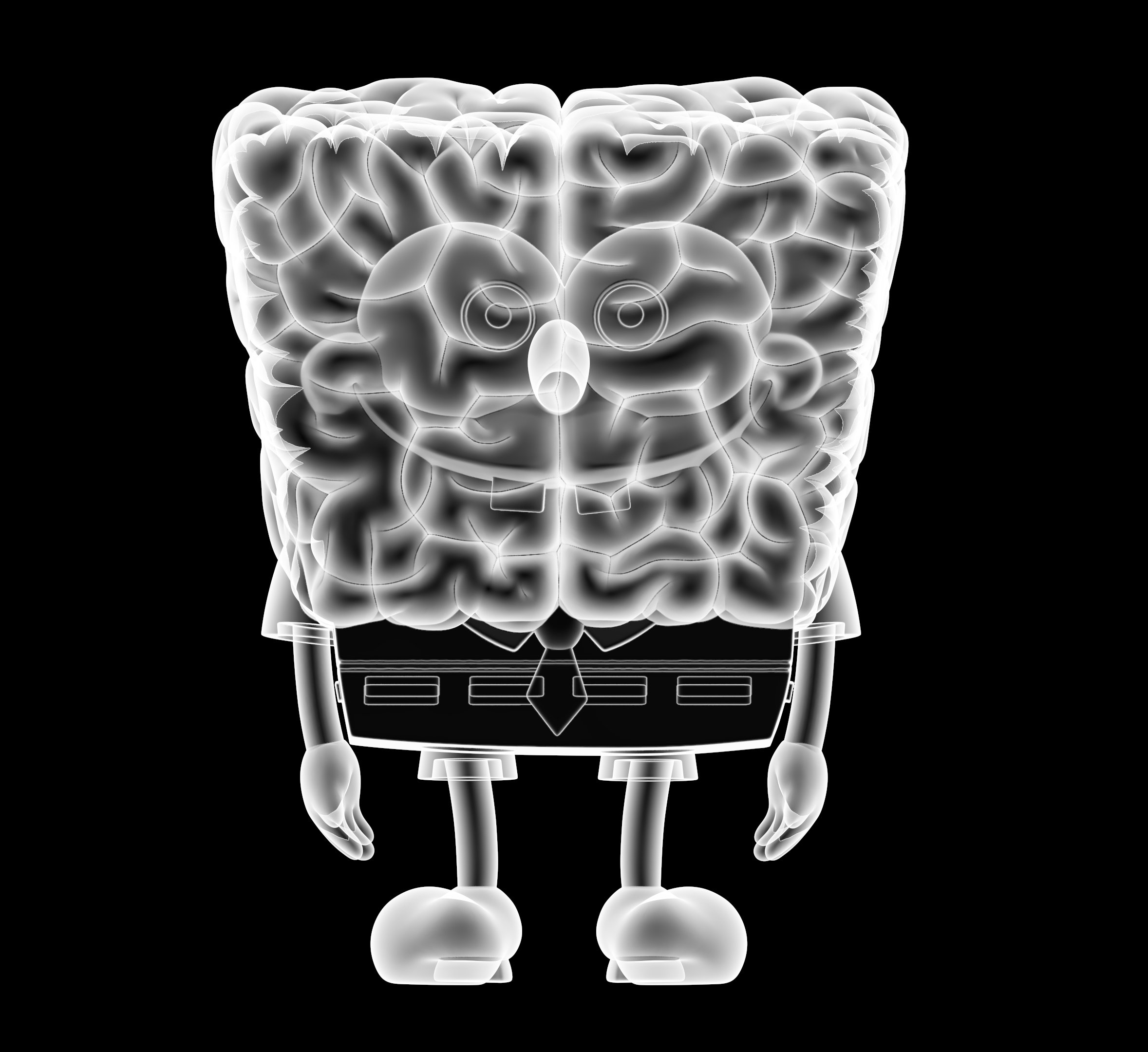 Authentic Digital Art - XRAY Sponge Brain | SuperRare