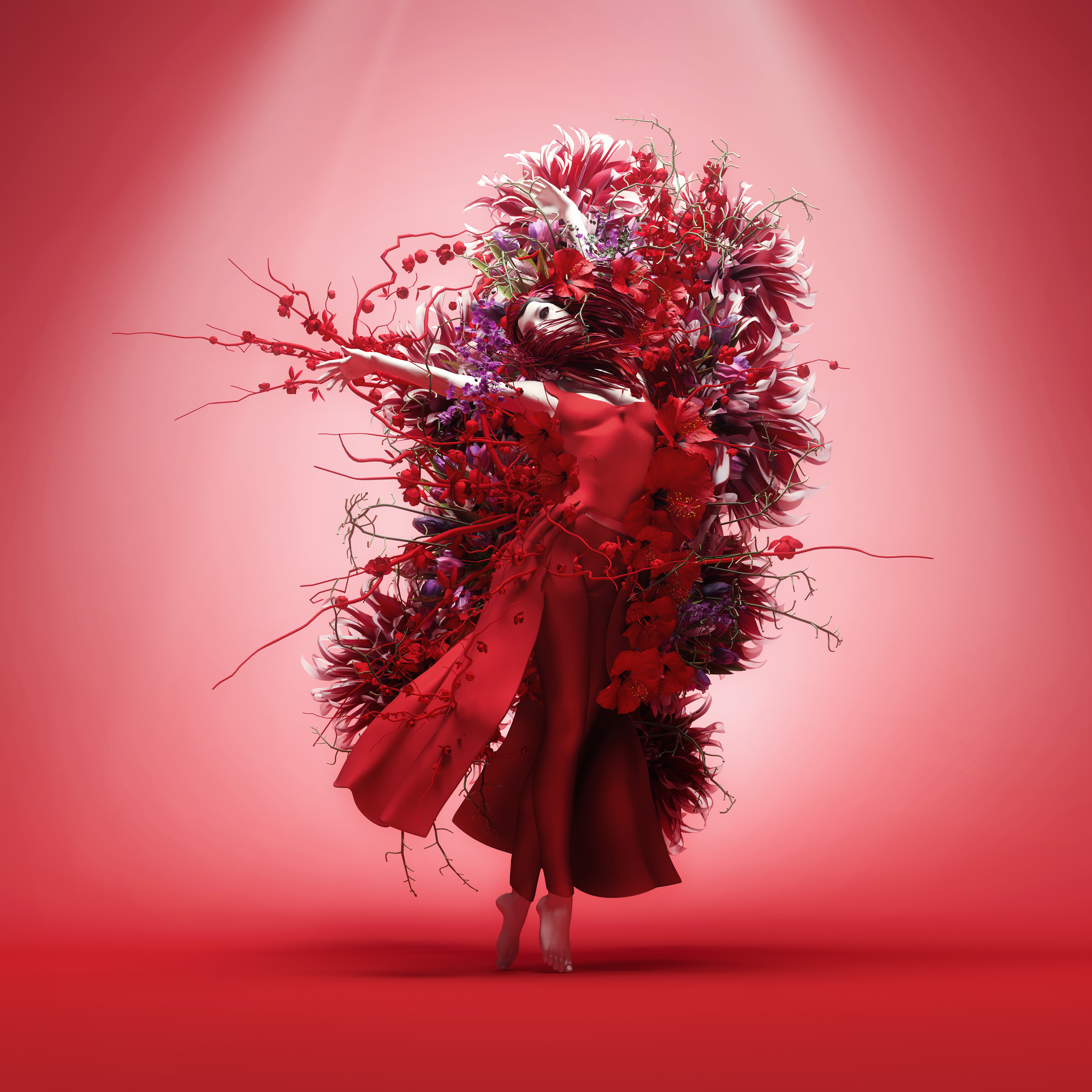 Authentic Digital Art - Red Dancer | SuperRare